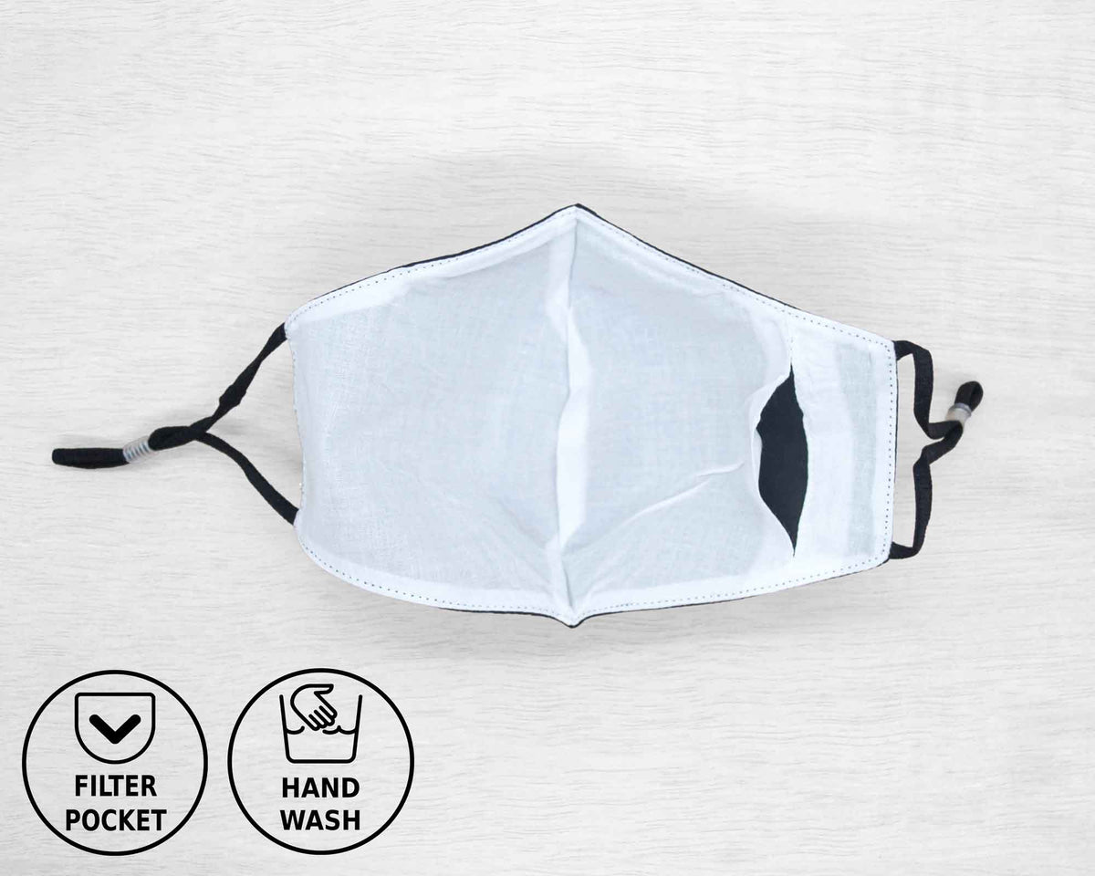 Triple Layered Beige Washable Face Mask With Reusable Filter – Monsieur ...